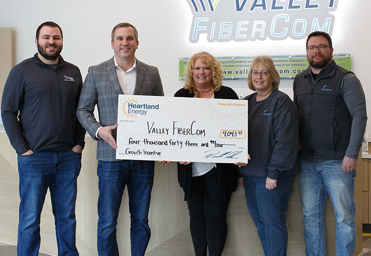 Valley FiberCom awarded $4K - Heartland Energy